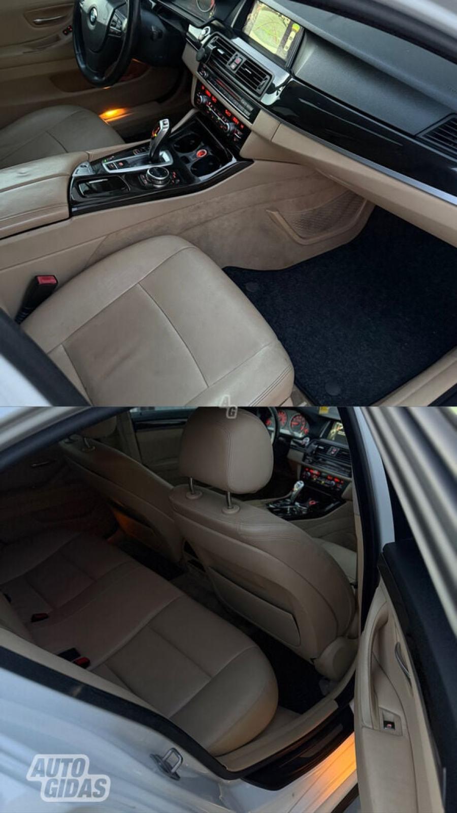 White BMW 528 2014 in Klaipeda, with an engine capacity of 2.00 L and mileage of 334 thousand km for 8100 €, photo 11 on AUTOMOTO.COM.LV