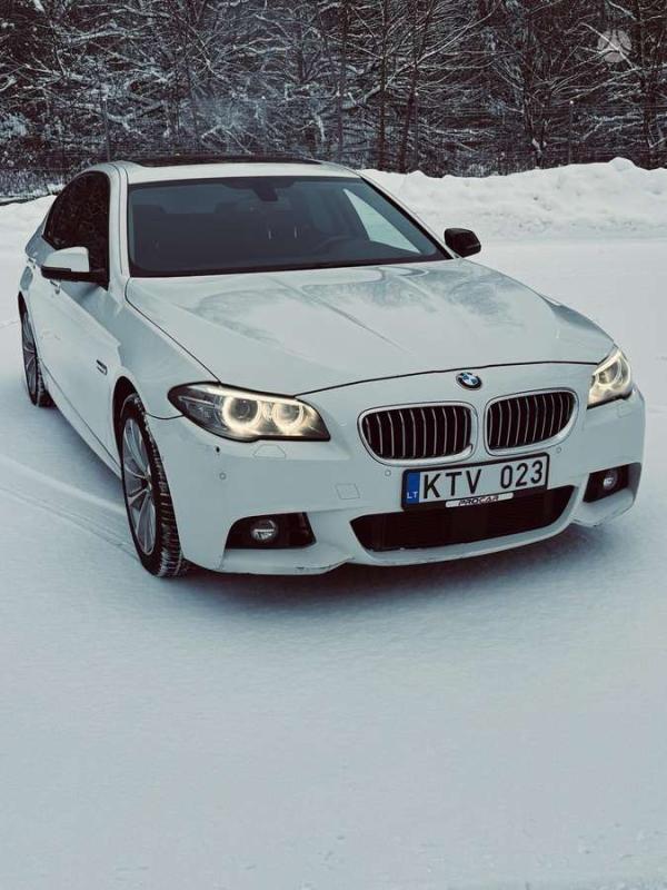 White BMW 528 2015 in Vilnius, with an engine capacity of 2.00 L and mileage of 158 thousand km for 8200 €, photo 1 on AUTOMOTO.COM.LV