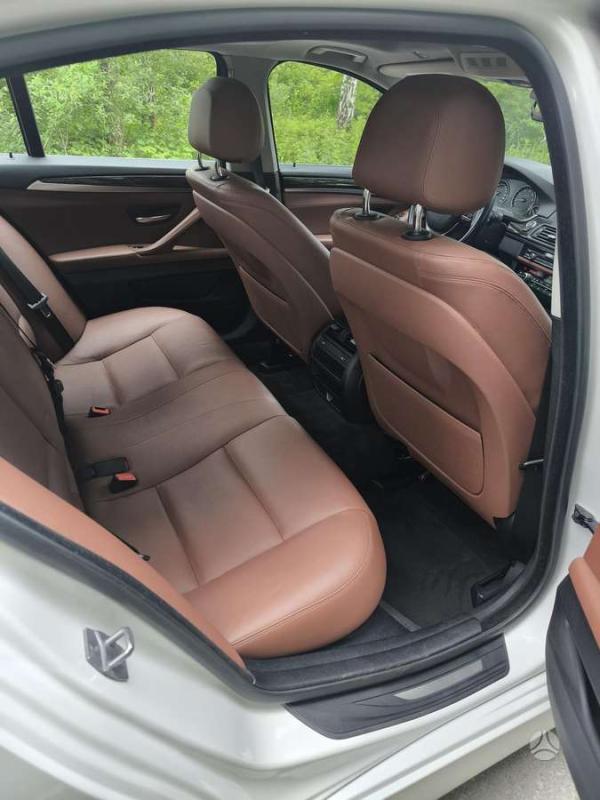 White BMW 528 2015 in Panevezys, with an engine capacity of 2.00 L and mileage of 83 thousand km for 12000 €, photo 7 on AUTOMOTO.COM.LV
