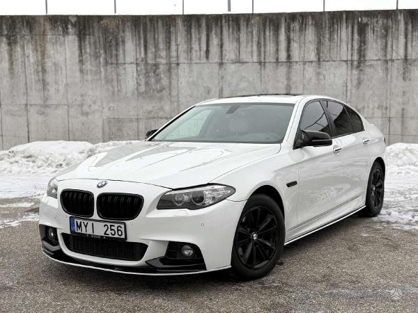 White BMW 528 2016 in Vilnius, with an engine capacity of 2.00 L and mileage of 224 thousand km for 10800 €, photo 1 on AUTOMOTO.COM.LV