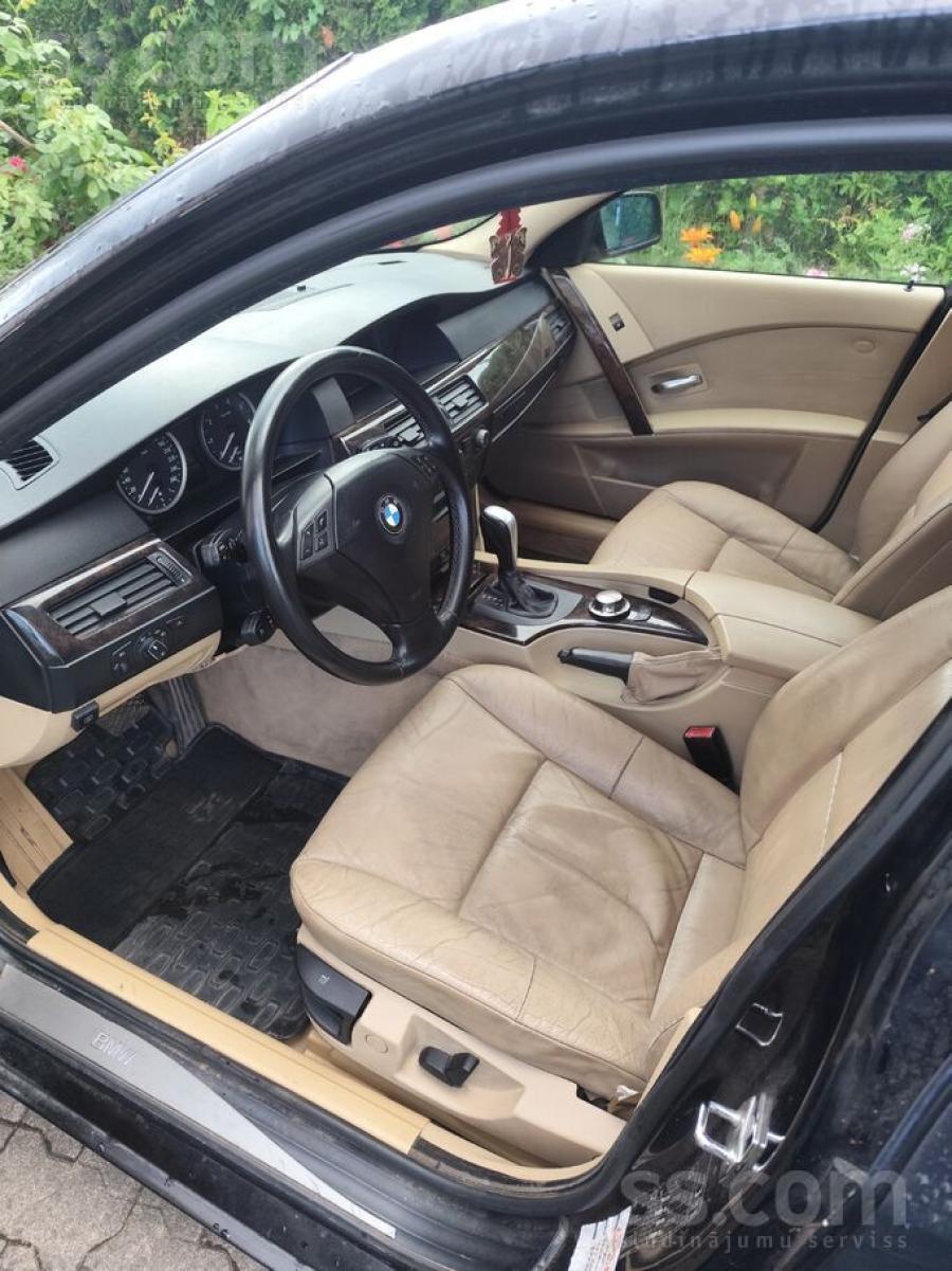 Melns BMW 530 2004 Rīga, ar dzinēja tilpumu 3.00 L un nobraukumu 380 tūkst. km par 2690 €, foto 6 vietnē AUTOMOTO.COM.LV