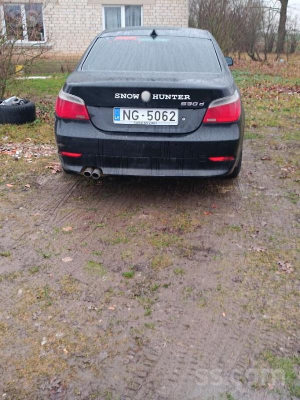 Black BMW 530 2005 in Jelgava, with an engine capacity of 3.00 L and mileage of 462 thousand km for 3500 €, photo 1 on AUTOMOTO.COM.LV