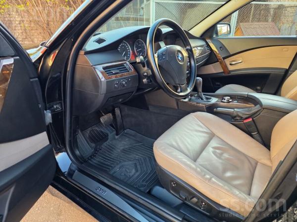 Black BMW 530 2005 in Daugavpils, with an engine capacity of 3.00 L and mileage of 385 thousand km for 3700 €, photo 8 on AUTOMOTO.COM.LV