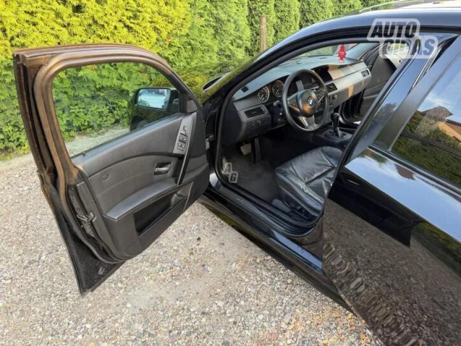 Black BMW 530 2005 in Salcininkai, with an engine capacity of 3.00 L and mileage of 368 thousand km for 5700 €, photo 5 on AUTOMOTO.COM.LV