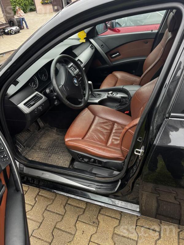 Melns BMW 530 2005 Valmiera, ar dzinēja tilpumu 3.00 L un nobraukumu 339 tūkst. km par 3950 €, foto 4 vietnē AUTOMOTO.COM.LV