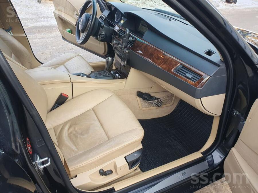 Black BMW 530 2006 in Riga, with an engine capacity of 3.00 L and mileage of 369 thousand km for 4950 €, photo 7 on AUTOMOTO.COM.LV