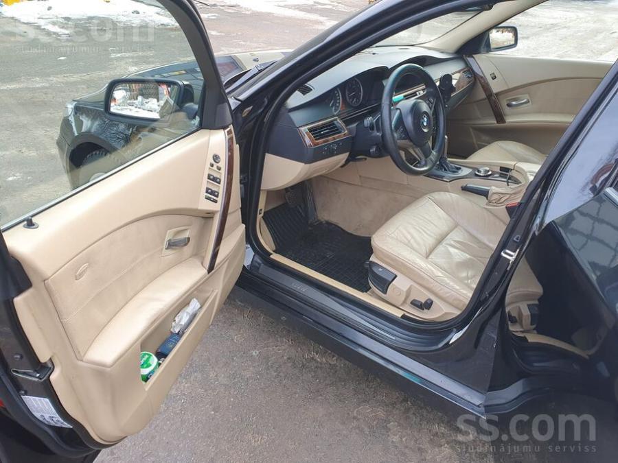 Black BMW 530 2006 in Riga, with an engine capacity of 3.00 L and mileage of 369 thousand km for 4950 €, photo 9 on AUTOMOTO.COM.LV