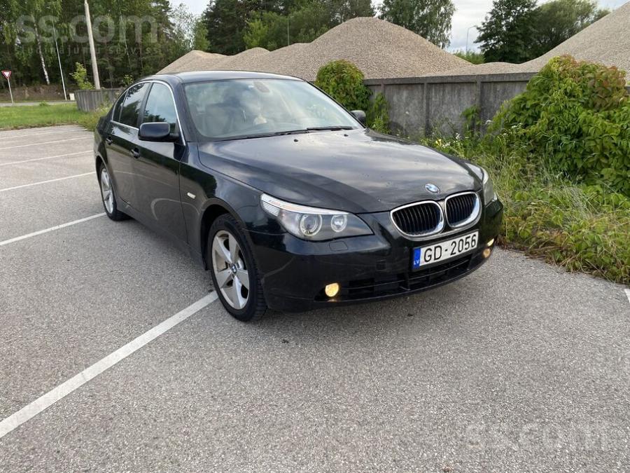 Black BMW 530 2006 in Daugavpils, with an engine capacity of 3.00 L and mileage of 523 thousand km for 2900 €, photo 1 on AUTOMOTO.COM.LV