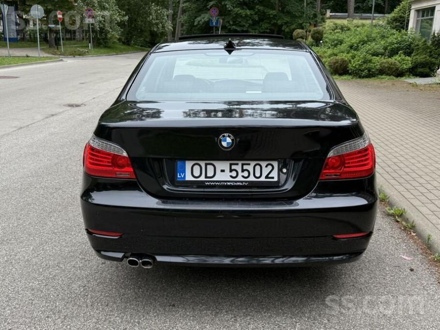 Black BMW 530 2007 in Bauska, with an engine capacity of 3.00 L and mileage of 283 thousand km for 5600 €, photo 6 on AUTOMOTO.COM.LV