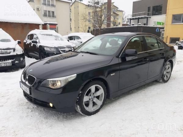 Black BMW 530 2007 in Daugavpils, with an engine capacity of 3.00 L and mileage of 0 thousand km for 6550 €, photo 1 on AUTOMOTO.COM.LV