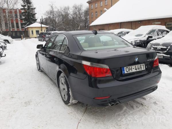Black BMW 530 2007 in Daugavpils, with an engine capacity of 3.00 L and mileage of 0 thousand km for 6550 €, photo 9 on AUTOMOTO.COM.LV