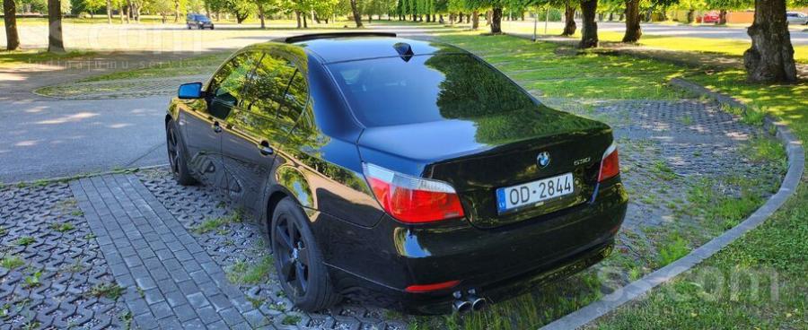 Black BMW 530 2007 in Ventspils, with an engine capacity of 3.00 L and mileage of 298 thousand km for 4350 €, photo 5 on AUTOMOTO.COM.LV