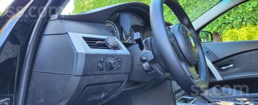 Black BMW 530 2007 in Ventspils, with an engine capacity of 3.00 L and mileage of 298 thousand km for 4350 €, photo 6 on AUTOMOTO.COM.LV