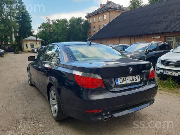 Black BMW 530 2007 in Daugavpils, with an engine capacity of 3.00 L and mileage of 0 thousand km for 6550 €, photo 8 on AUTOMOTO.COM.LV