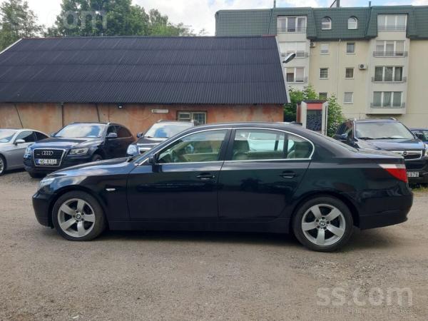 Black BMW 530 2007 in Daugavpils, with an engine capacity of 3.00 L and mileage of 0 thousand km for 6550 €, photo 10 on AUTOMOTO.COM.LV
