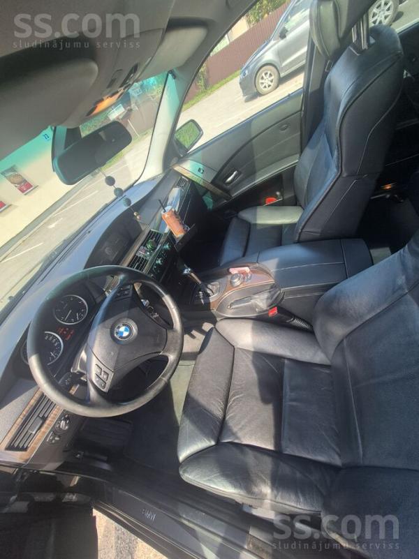 Black BMW 530 2007 in Daugavpils, with an engine capacity of 3.00 L and mileage of 446 thousand km for 4500 €, photo 8 on AUTOMOTO.COM.LV