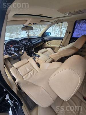 Black BMW 530 2008 in Daugavpils, with an engine capacity of 3.00 L and mileage of 240 thousand km for 5950 €, photo 9 on AUTOMOTO.COM.LV
