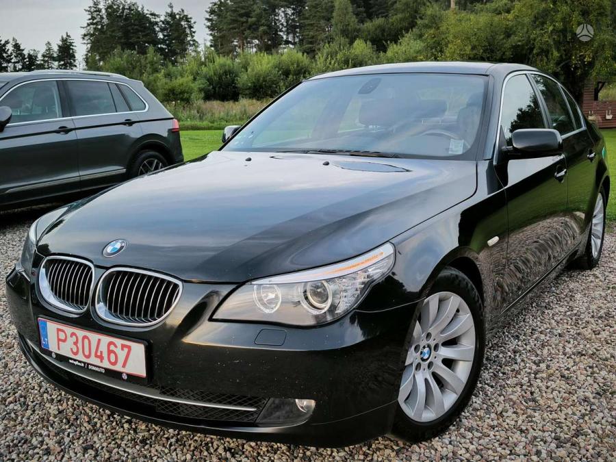 Black BMW 530 2008 in Trakai, with an engine capacity of 2.99 L and mileage of 345 thousand km for 5250 €, photo 5 on AUTOMOTO.COM.LV