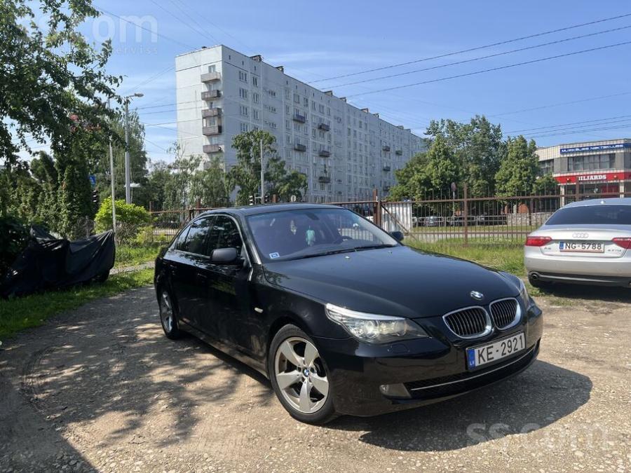 Black BMW 530 2009 in Riga, with an engine capacity of 3.00 L and mileage of 260 thousand km for 7500 €, photo 1 on AUTOMOTO.COM.LV