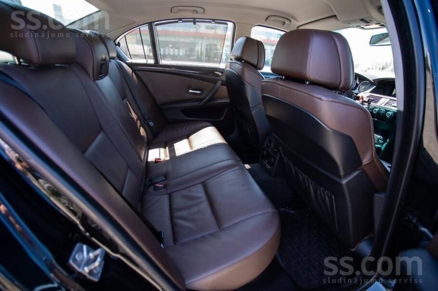 Black BMW 530 2009 in Riga, with an engine capacity of 3.00 L and mileage of 260 thousand km for 7500 €, photo 10 on AUTOMOTO.COM.LV