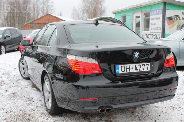 Black BMW 530 2009 in Daugavpils, with an engine capacity of 3.00 L and mileage of 333 thousand km for 6490 €, photo 6 on AUTOMOTO.COM.LV