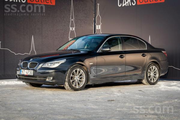 Black BMW 530 2009 in Riga, with an engine capacity of 3.00 L and mileage of 344 thousand km for 6490 €, photo 1 on AUTOMOTO.COM.LV