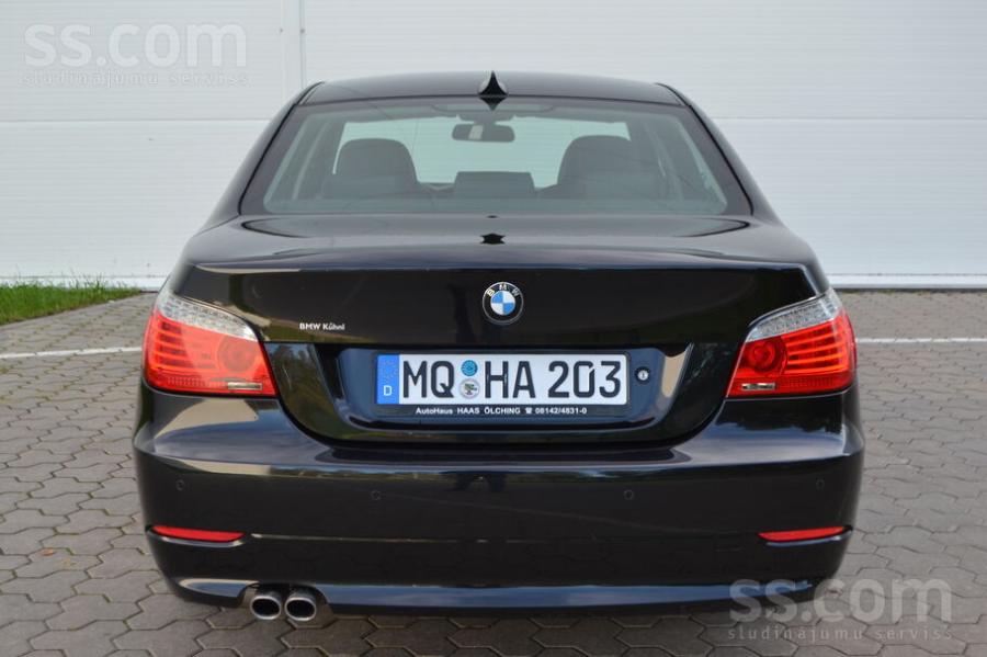 Black BMW 530 2009 in Riga, with an engine capacity of 3.00 L and mileage of 337 thousand km for 7650 €, photo 6 on AUTOMOTO.COM.LV
