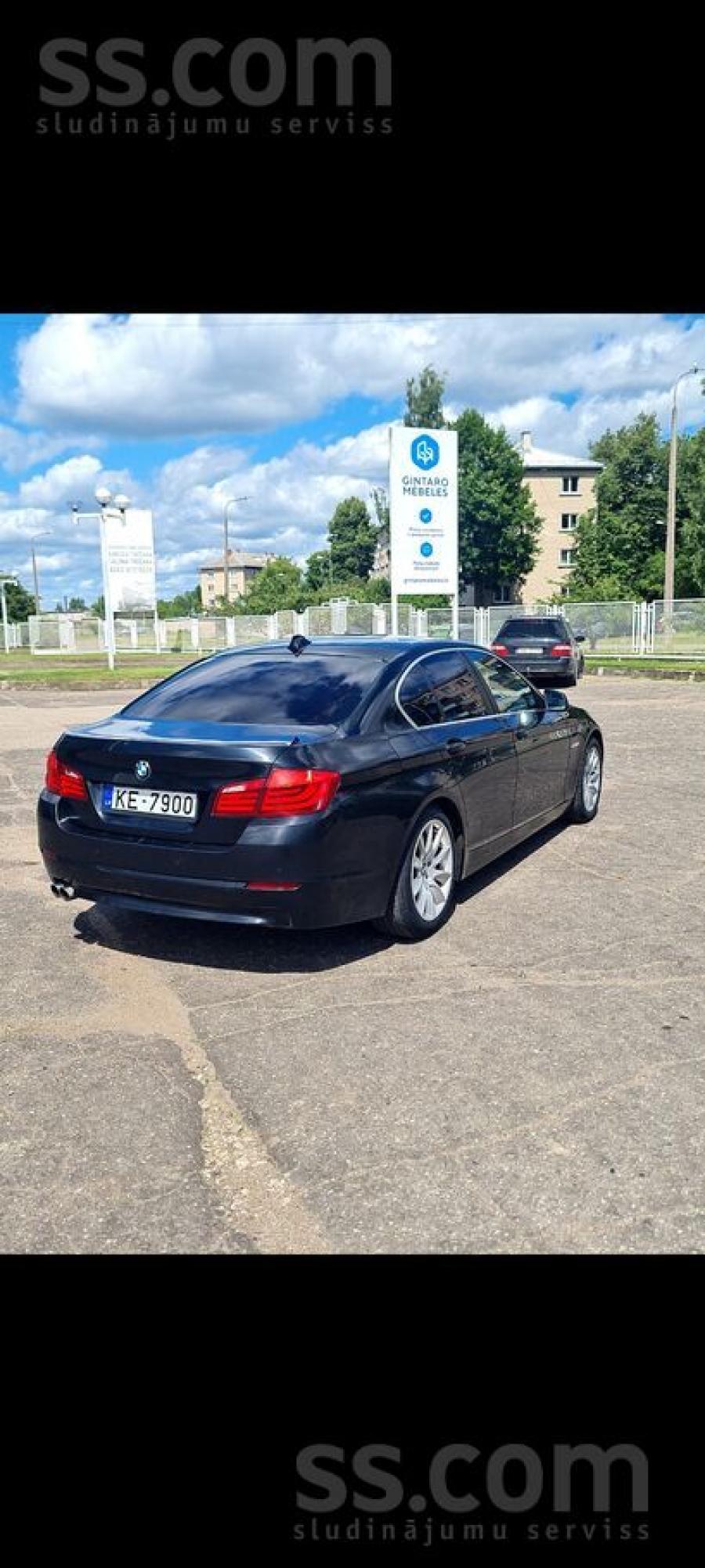 Black BMW 530 2010 in Daugavpils, with an engine capacity of 3.00 L and mileage of 420 thousand km for 6350 €, photo 3 on AUTOMOTO.COM.LV