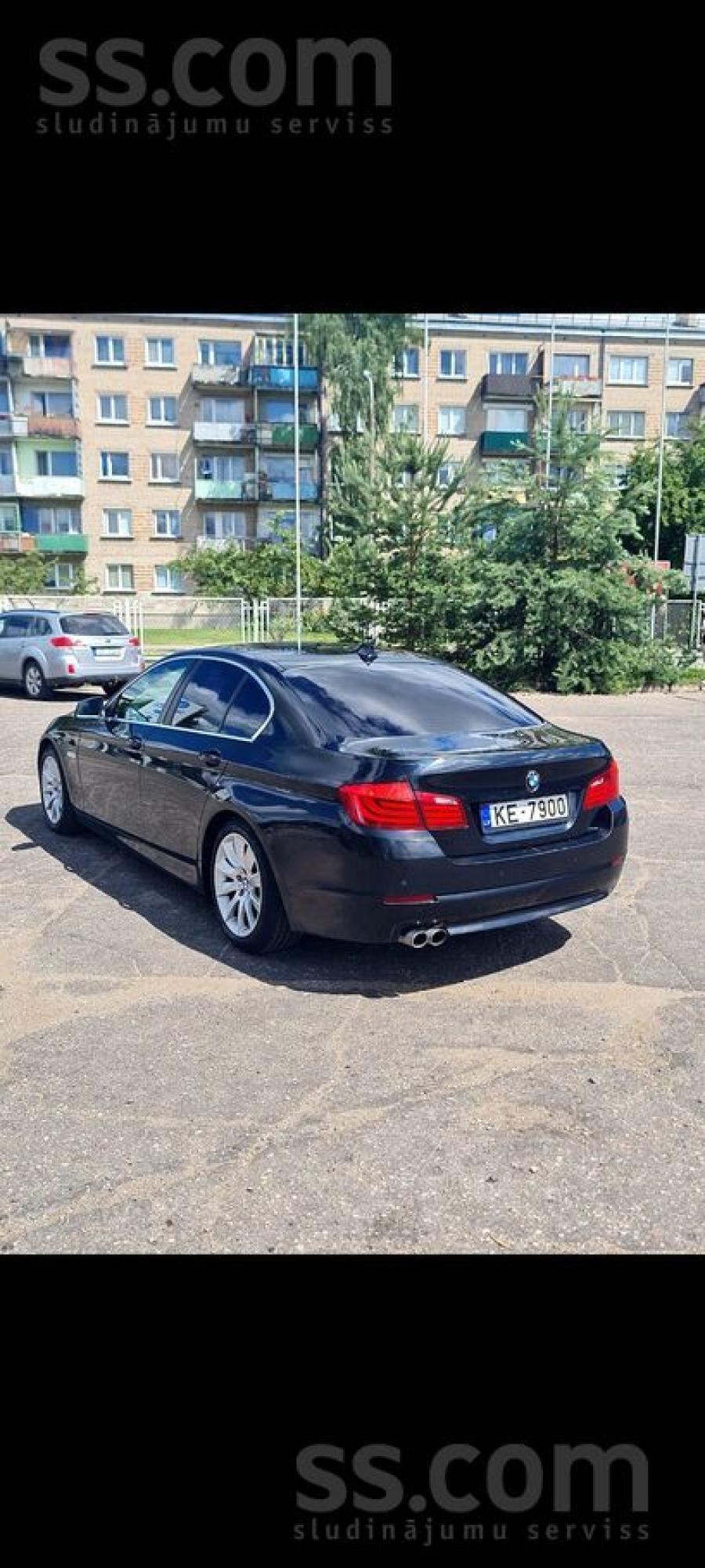 Black BMW 530 2010 in Daugavpils, with an engine capacity of 3.00 L and mileage of 420 thousand km for 6350 €, photo 4 on AUTOMOTO.COM.LV