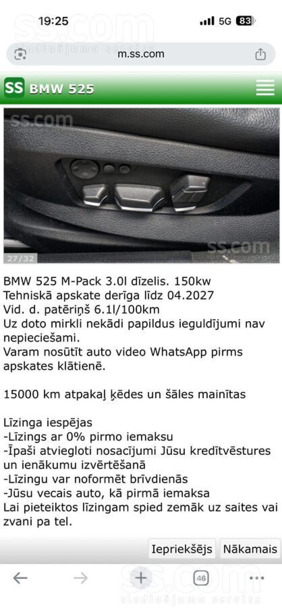 Melns BMW 530 2010 Rīga, ar dzinēja tilpumu 3.00 L un nobraukumu 353 tūkst. km par 10385 €, foto 8 vietnē AUTOMOTO.COM.LV
