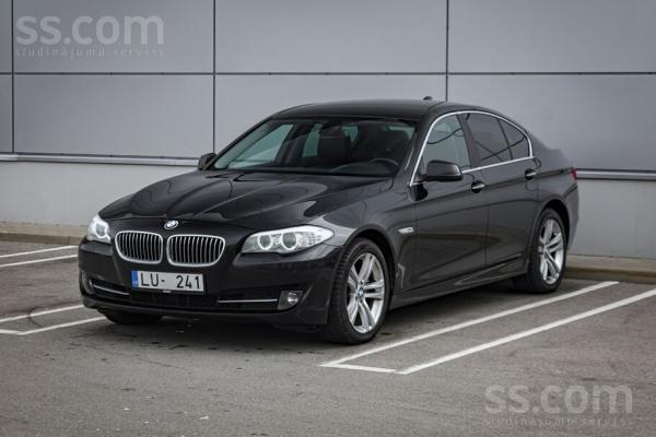 Black BMW 530 2010 in Riga, with an engine capacity of 3.00 L and mileage of 0 thousand km for 9950 €, photo 1 on AUTOMOTO.COM.LV