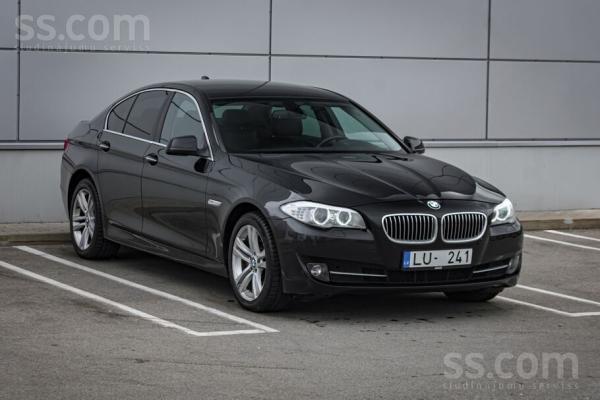 Black BMW 530 2010 in Riga, with an engine capacity of 3.00 L and mileage of 0 thousand km for 9950 €, photo 3 on AUTOMOTO.COM.LV