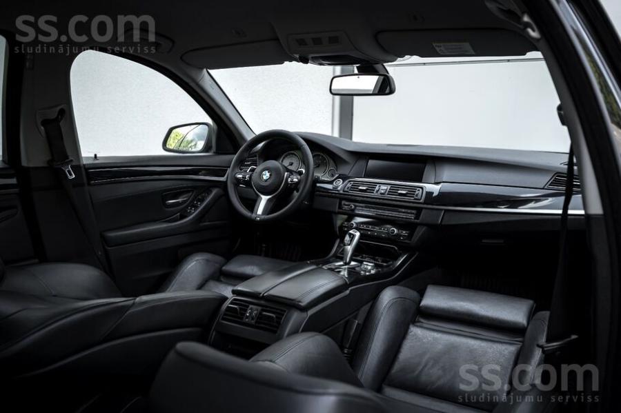 Black BMW 530 2010 in Riga, with an engine capacity of 3.00 L and mileage of 303 thousand km for 7990 €, photo 14 on AUTOMOTO.COM.LV