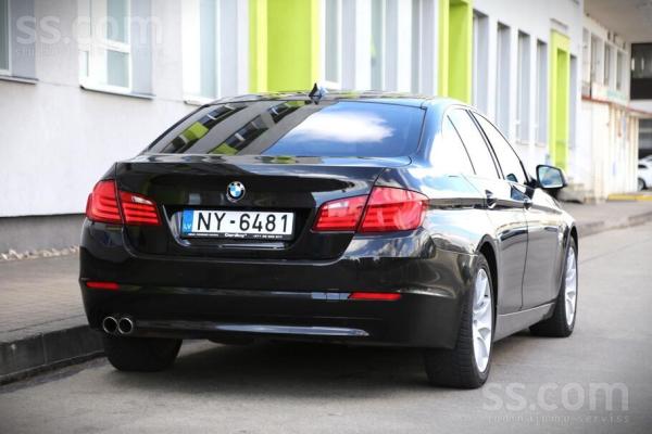 Black BMW 530 2011 in Riga, with an engine capacity of 3.00 L and mileage of 0 thousand km for 8995 €, photo 5 on AUTOMOTO.COM.LV