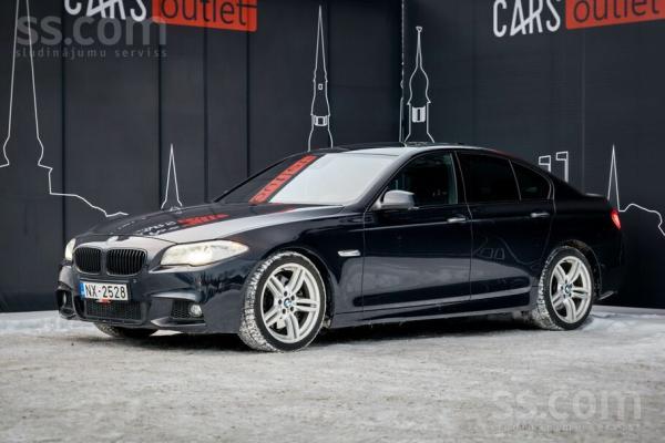 Black BMW 530 2011 in Riga, with an engine capacity of 3.00 L and mileage of 388 thousand km for 12990 €, photo 1 on AUTOMOTO.COM.LV