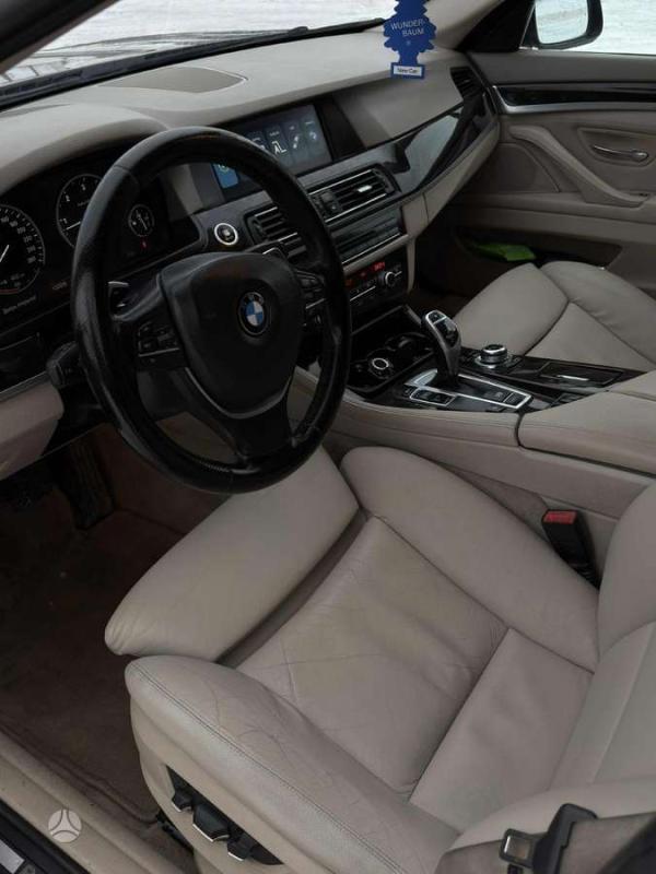 Black BMW 530 2011 in Vilnius, with an engine capacity of 2.99 L and mileage of 133 thousand km for 8550 €, photo 10 on AUTOMOTO.COM.LV