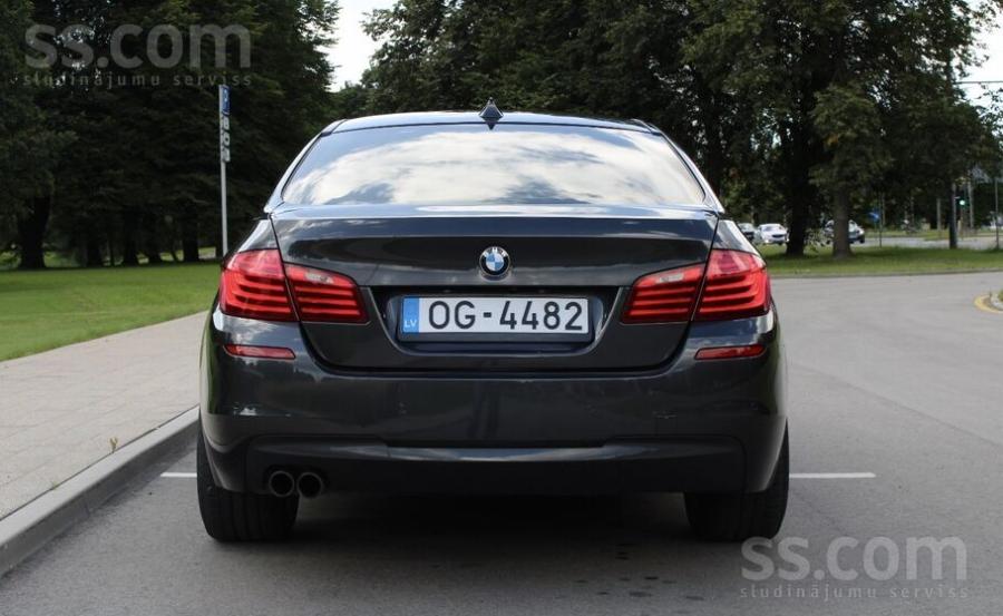 Black BMW 530 2013 in Riga, with an engine capacity of 3.00 L and mileage of 250 thousand km for 16500 €, photo 7 on AUTOMOTO.COM.LV