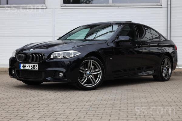 Black BMW 530 2014 in Riga, with an engine capacity of 3.00 L and mileage of 242 thousand km for 12995 €, photo 1 on AUTOMOTO.COM.LV