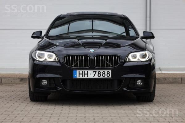 Black BMW 530 2014 in Riga, with an engine capacity of 3.00 L and mileage of 242 thousand km for 12995 €, photo 3 on AUTOMOTO.COM.LV