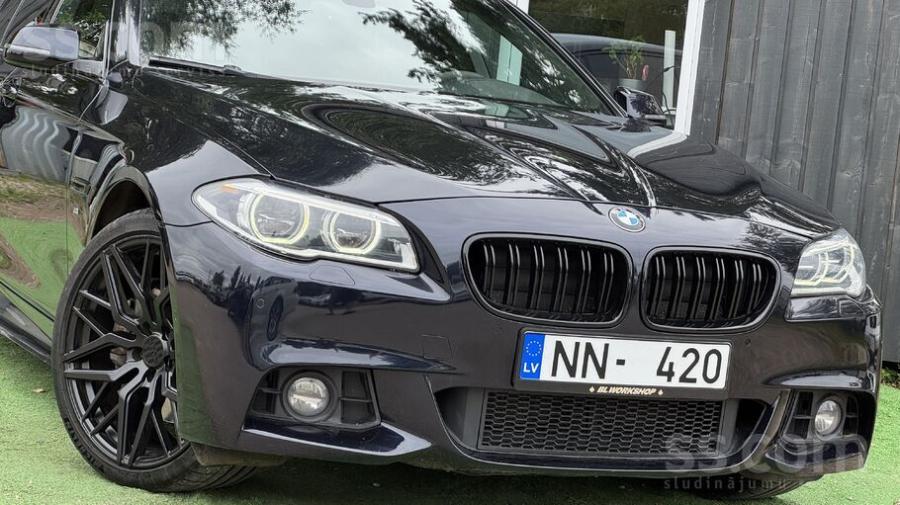 Black BMW 530 2014 in Riga, with an engine capacity of 3.00 L and mileage of 228 thousand km for 13900 €, photo 4 on AUTOMOTO.COM.LV