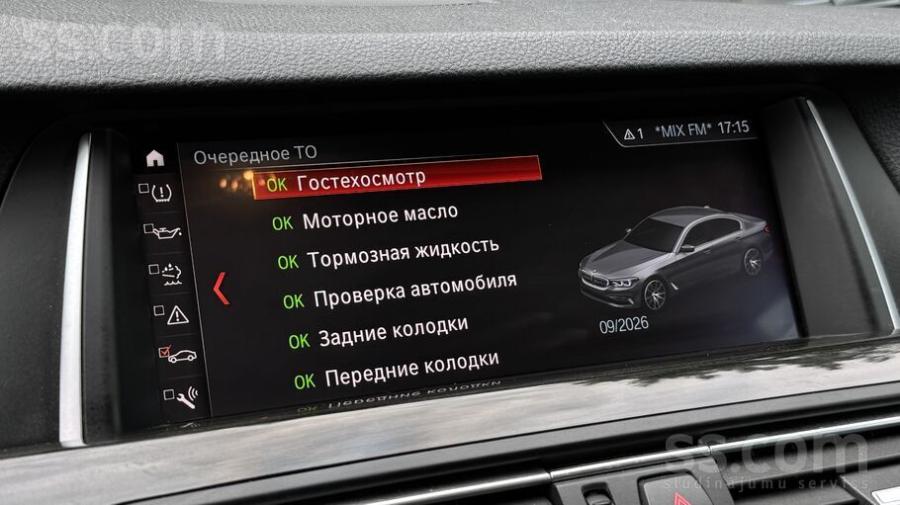Black BMW 530 2014 in Riga, with an engine capacity of 3.00 L and mileage of 228 thousand km for 13900 €, photo 24 on AUTOMOTO.COM.LV