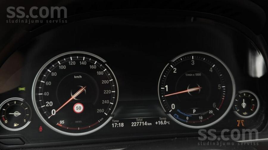 Black BMW 530 2014 in Riga, with an engine capacity of 3.00 L and mileage of 228 thousand km for 13900 €, photo 28 on AUTOMOTO.COM.LV