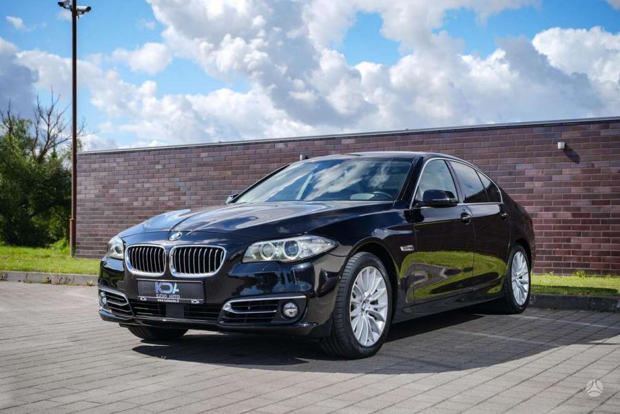 Black BMW 530 2014 in Marijampole, with an engine capacity of 2.99 L and mileage of 270 thousand km for 14250 €, photo 6 on AUTOMOTO.COM.LV