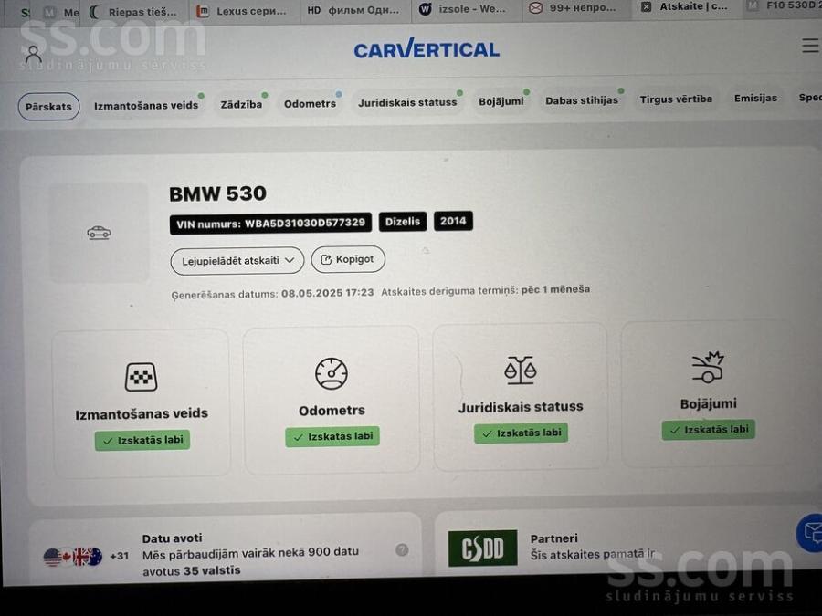 Melns BMW 530 2014 Rīga, ar dzinēja tilpumu 3.00 L un nobraukumu 0 tūkst. km par 16700 €, foto 31 vietnē AUTOMOTO.COM.LV