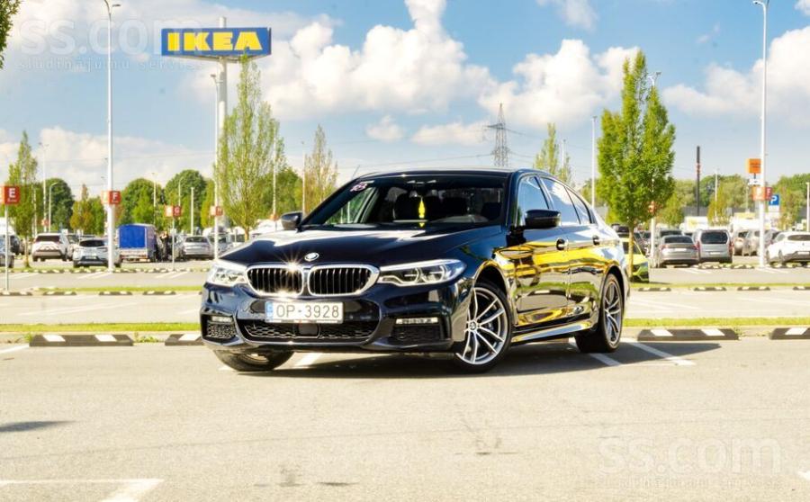 Black BMW 530 2017 in Riga, with an engine capacity of 3.00 L and mileage of 169 thousand km for 24990 €, photo 1 on AUTOMOTO.COM.LV