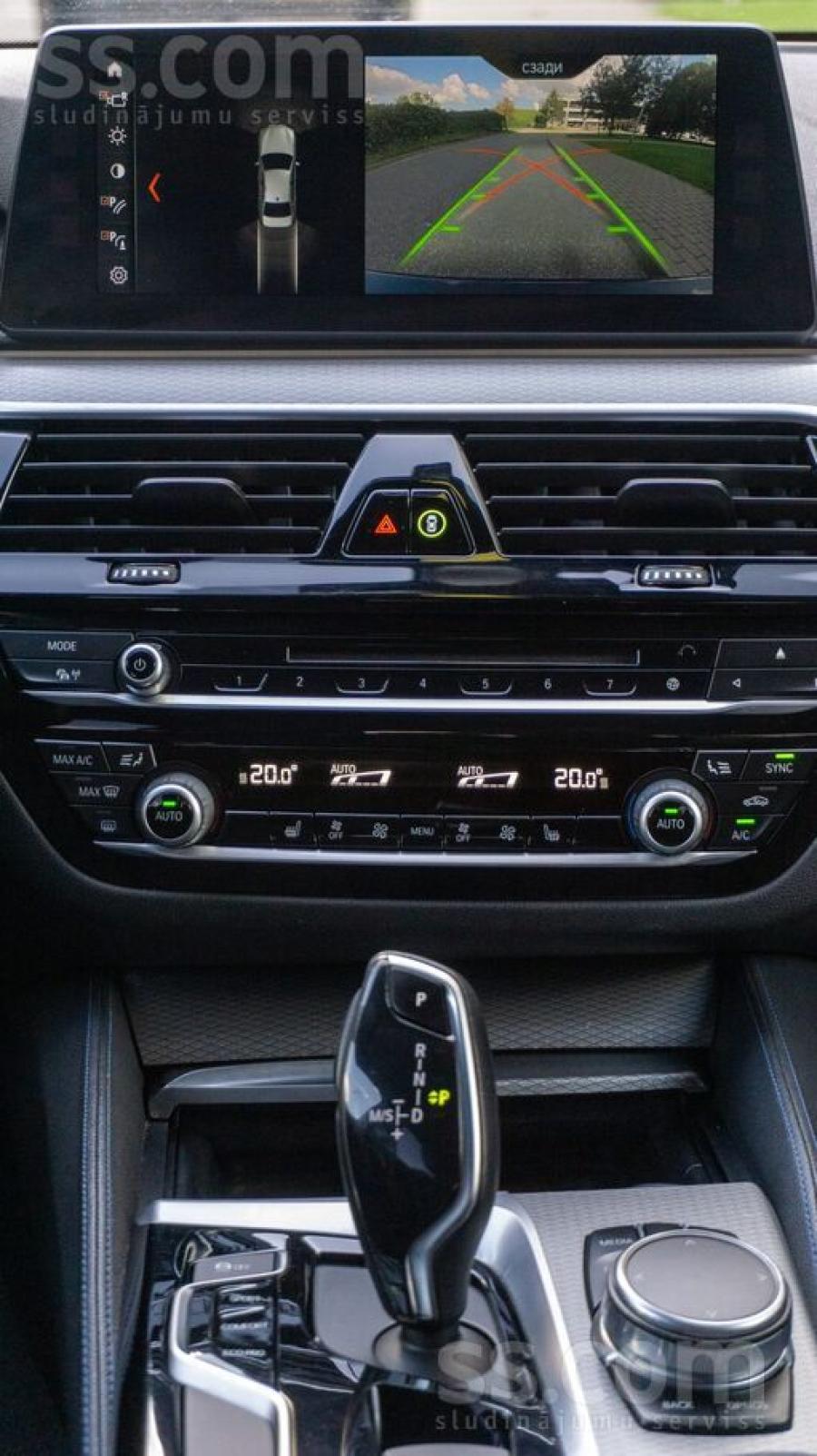 Black BMW 530 2017 in Riga, with an engine capacity of 3.00 L and mileage of 169 thousand km for 24990 €, photo 14 on AUTOMOTO.COM.LV