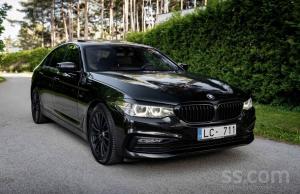 Black BMW 530 2017 in Riga, with an engine capacity of 3.00 L and mileage of 233 thousand km for 23900 €, photo 7 on AUTOMOTO.COM.LV