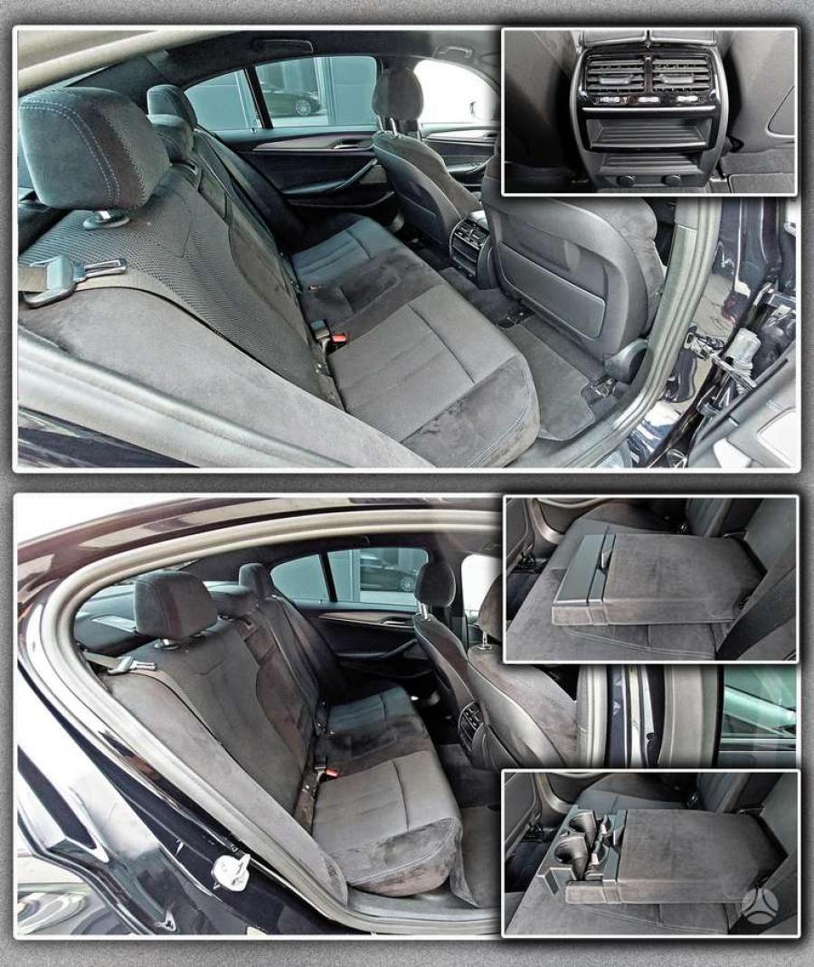 Black BMW 530 2017 in Vilnius, with an engine capacity of 3.00 L and mileage of 144 thousand km for 27200 €, photo 22 on AUTOMOTO.COM.LV