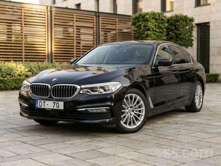 Black BMW 530 2018 in Riga, with an engine capacity of 3.00 L and mileage of 165 thousand km for 21490 €, photo 1 on AUTOMOTO.COM.LV