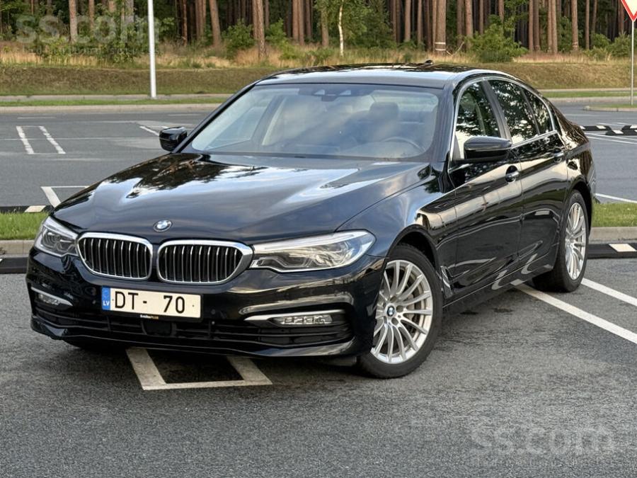 Black BMW 530 2018 in Riga, with an engine capacity of 3.00 L and mileage of 165 thousand km for 19990 €, photo 1 on AUTOMOTO.COM.LV